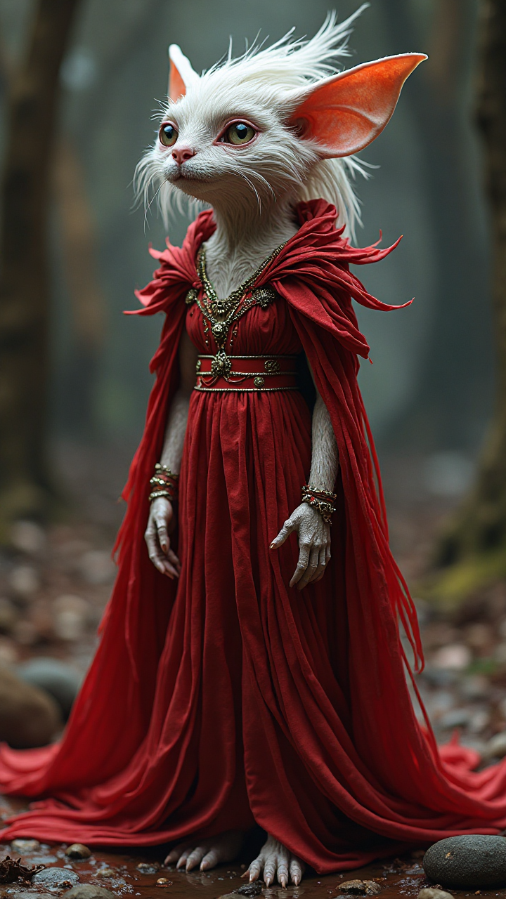 Gelfling Princess in Hyperrealistic Dark Crystal Art