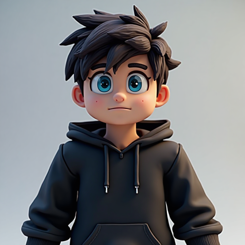 Kreatif Remaja Minecraft Karakter Dalam Pixel Dan Voxel Gaya Seni